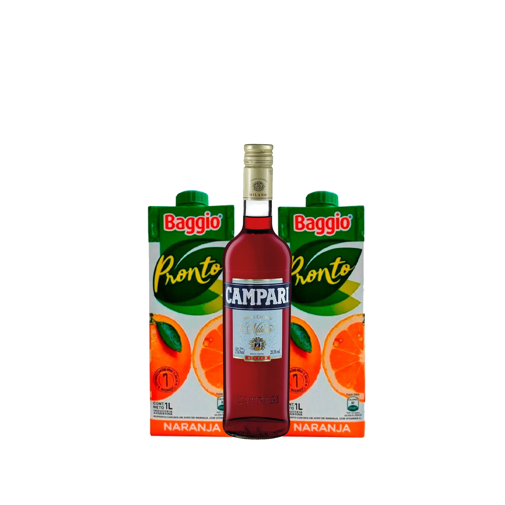 COMBO 1 CAMPARI BITTER 750CC 2 BAGGIO NARANJA 1L - Flaming # ...