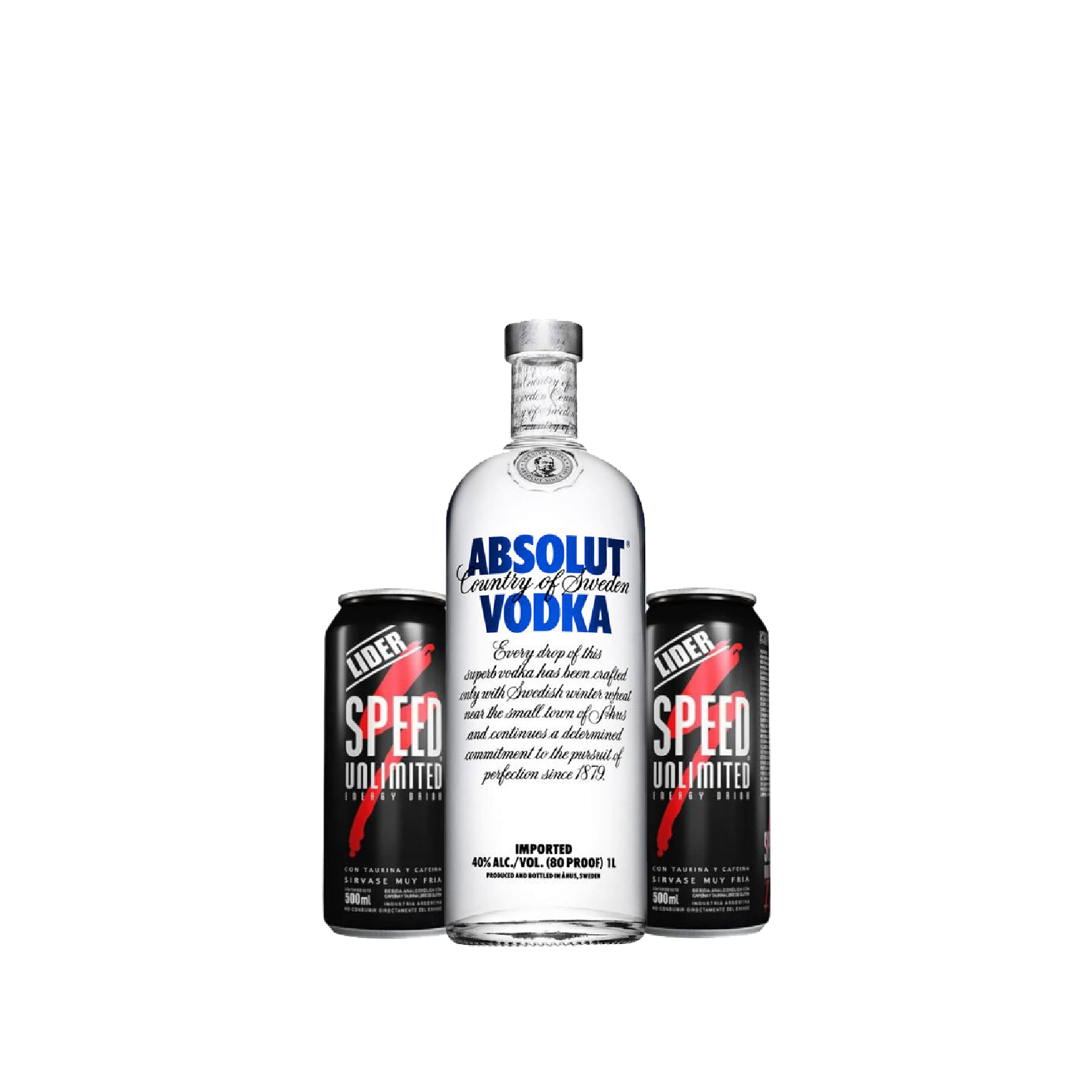 COMBO 1 VODKA ABSOLUT 750CC 2 ENERGI SPEED LATA 500CC - Flaming # ...